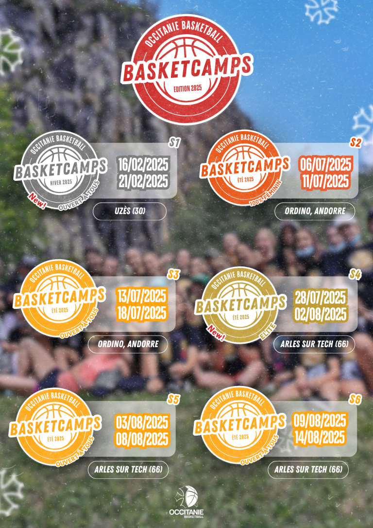 Basket Camps 2025 - Occitanie Basketball